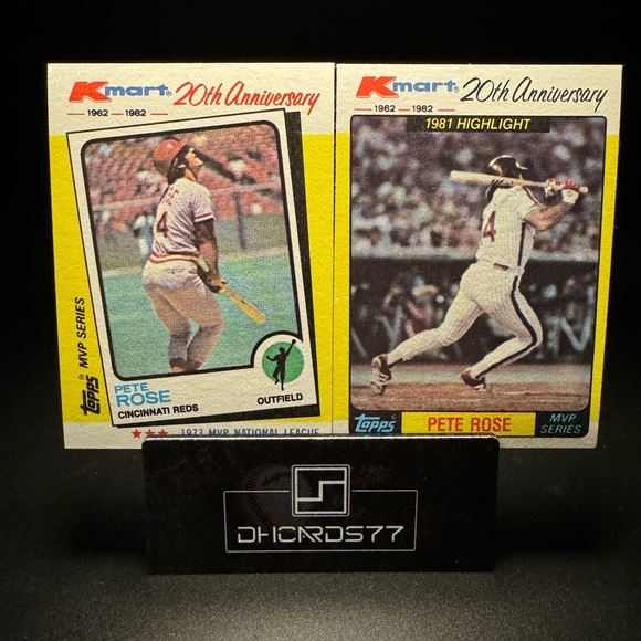 Topps | Other | Pair Of 982 Topps Pete Rose Kmart 2th Anniversary Edition | Poshmark